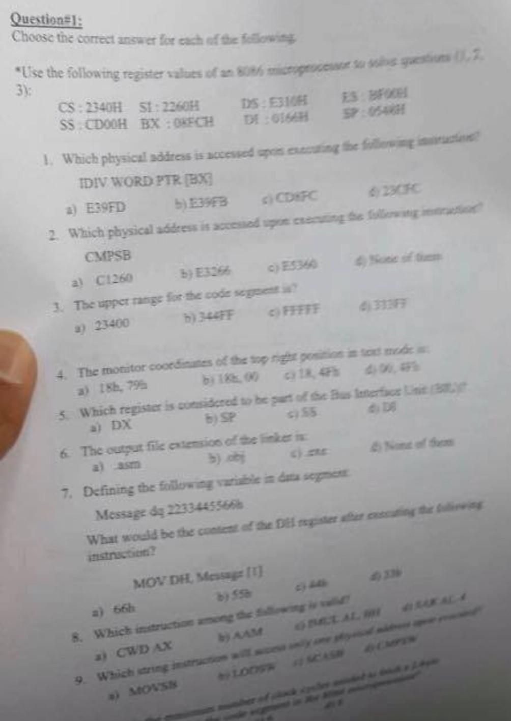 Choose the correct answer fer each ef the fallowing | Chegg.com