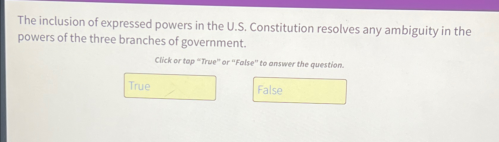 Solved The inclusion of expressed powers in the U.S. | Chegg.com