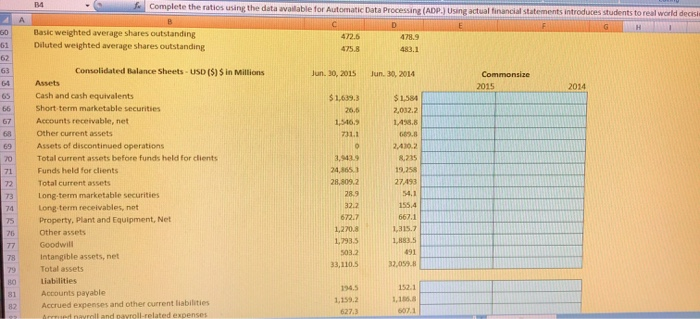 Solved Ratio Computation Complete the ratios using the data | Chegg.com