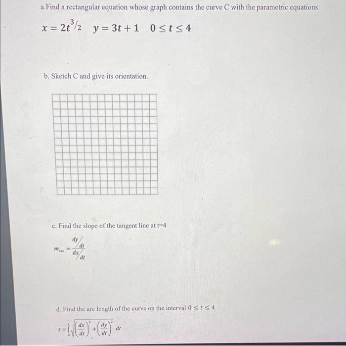 Solved a.Find a rectangular equation whose graph contains | Chegg.com