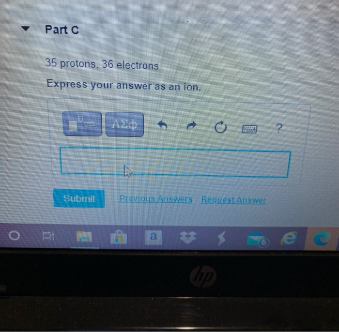 Solved Part 0 35 protons, 36 electrons Express your answer | Chegg.com