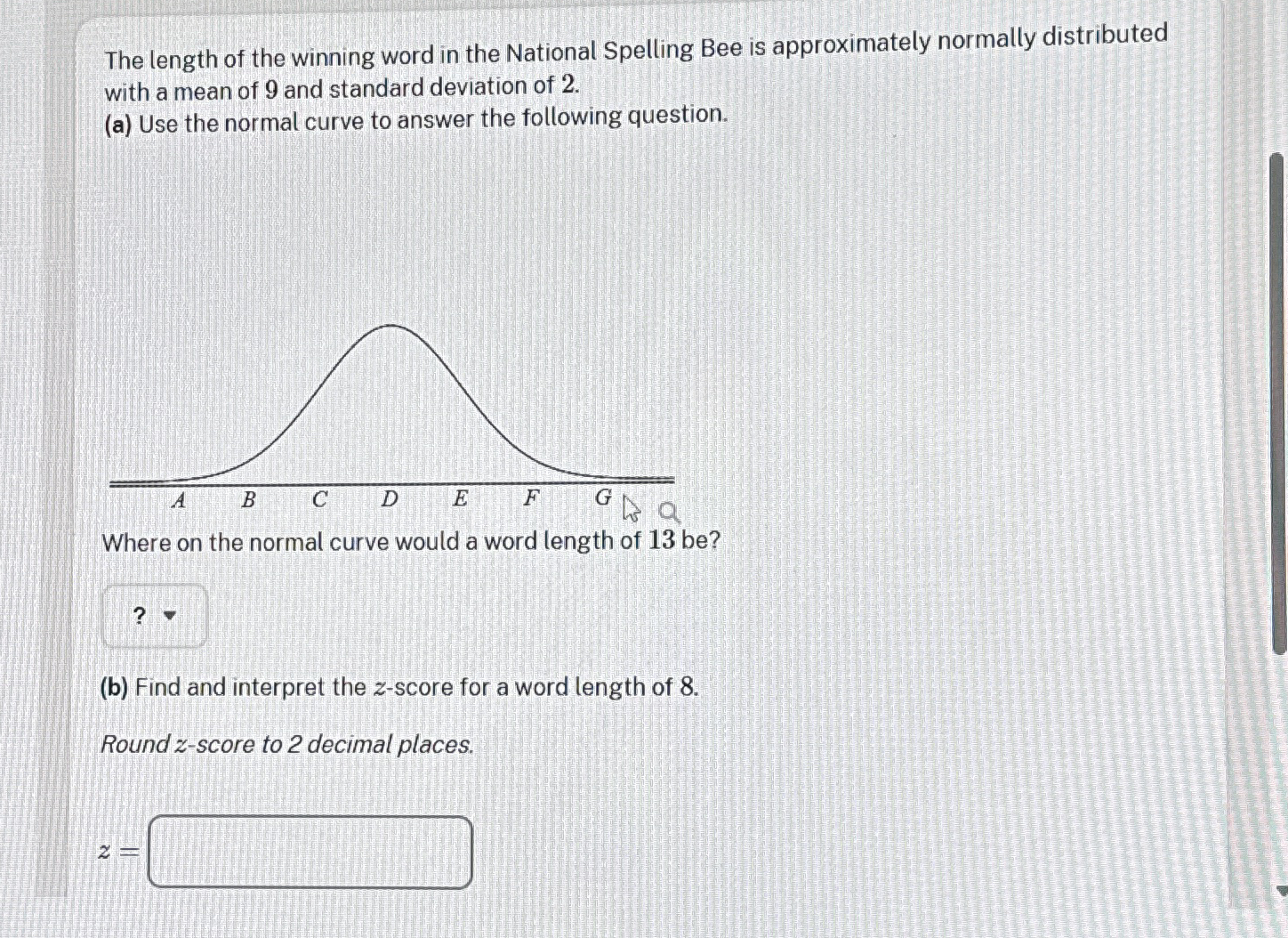 Solved The length of the winning word in the National | Chegg.com