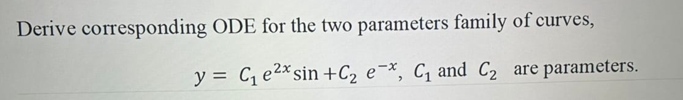 Solved Derive corresponding ODE for the two parameters | Chegg.com