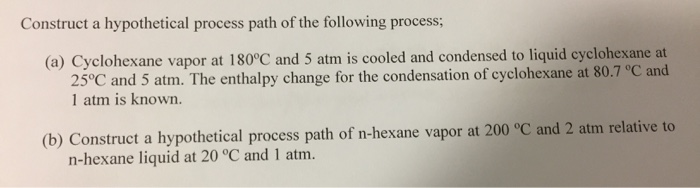 Solved Construct a hypothetical process path of the | Chegg.com