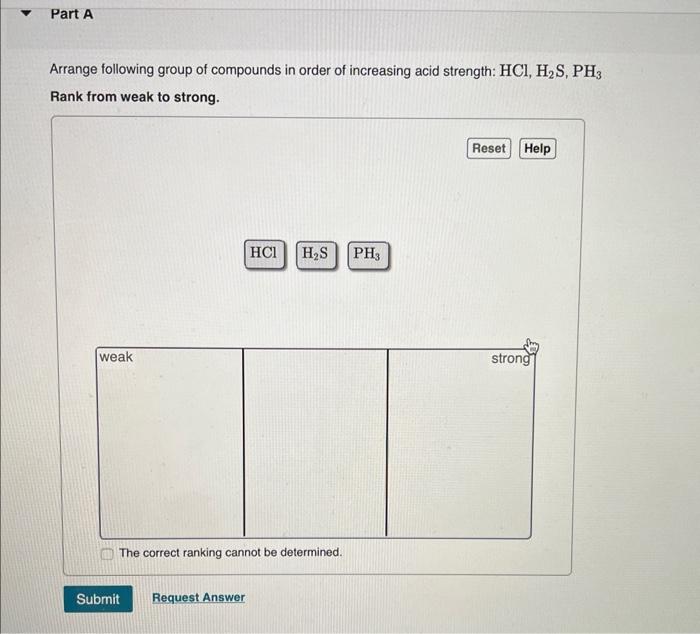 Solved Arrange following group of compounds in order of | Chegg.com