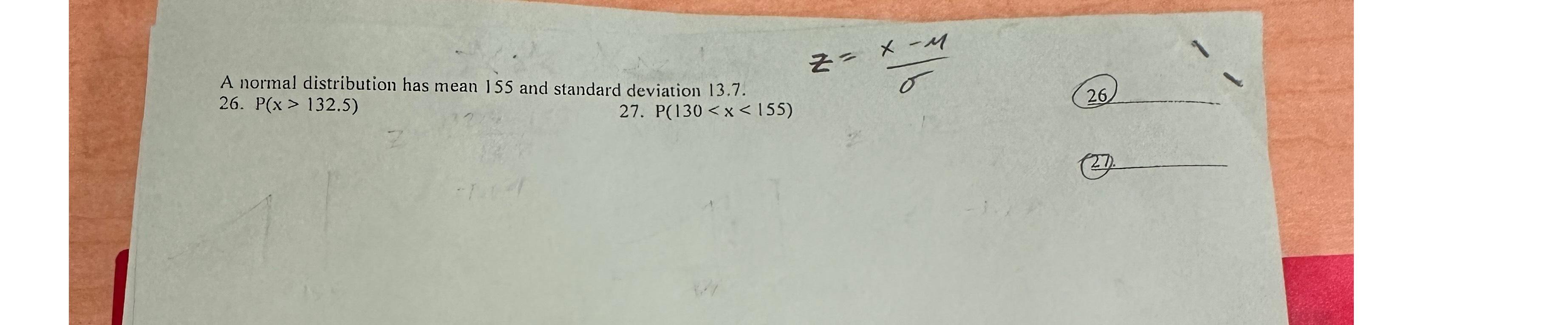 Solved A Normal Distribution Has Mean 155 ﻿and Standard