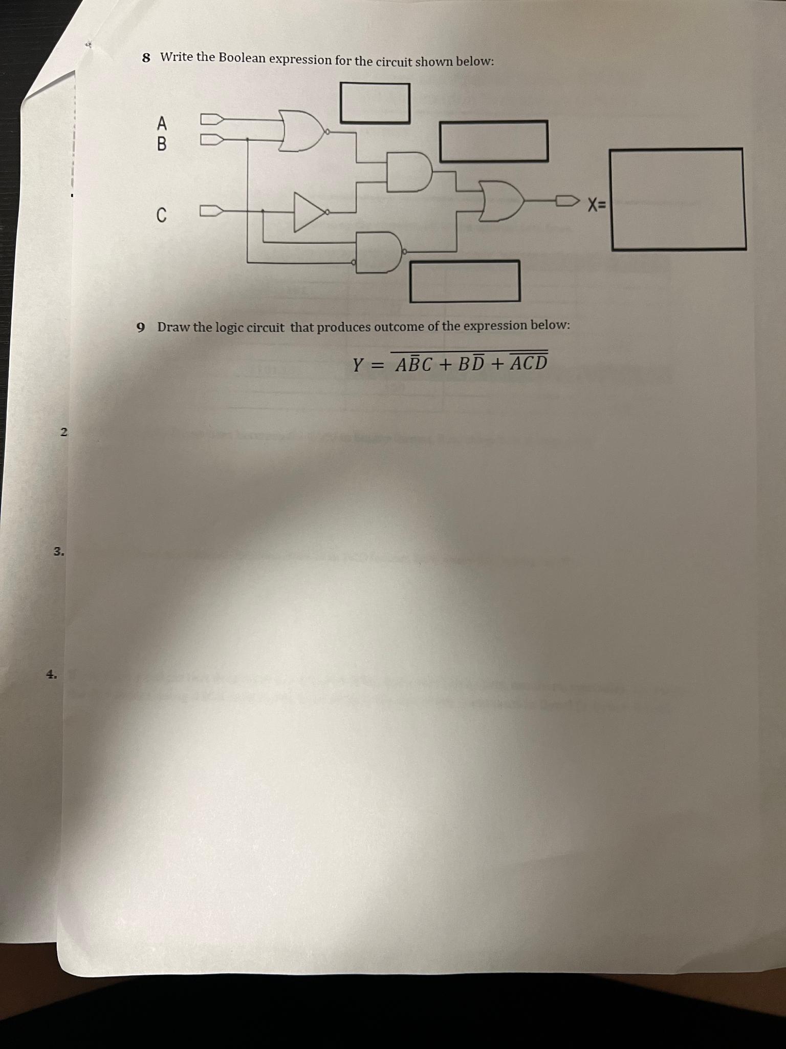 Solved 8 ﻿Write the Boolean expression for the circuit shown | Chegg.com