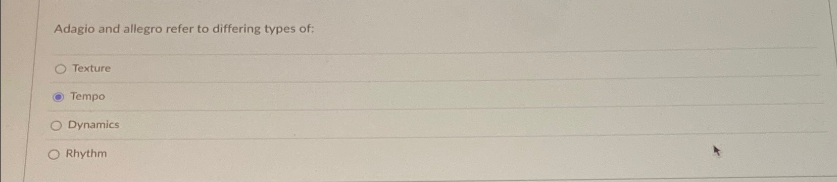 Solved Adagio and allegro refer to differing types | Chegg.com