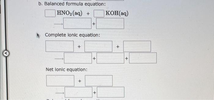 Solved Write the balanced formula, complete lonic, and net | Chegg.com