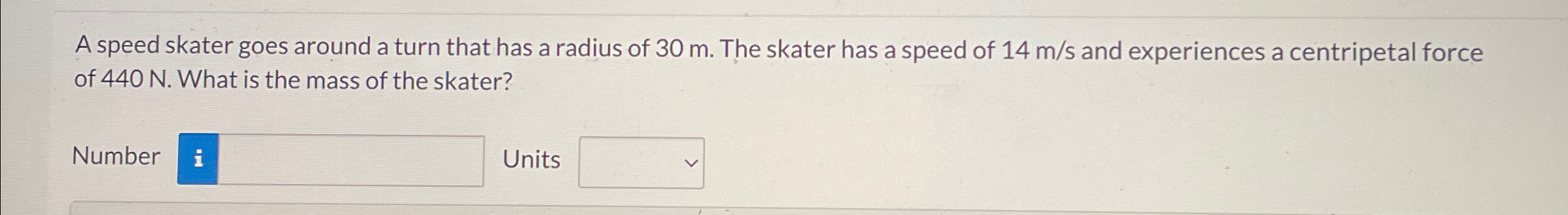 Solved A speed skater goes around a turn that has a radius | Chegg.com