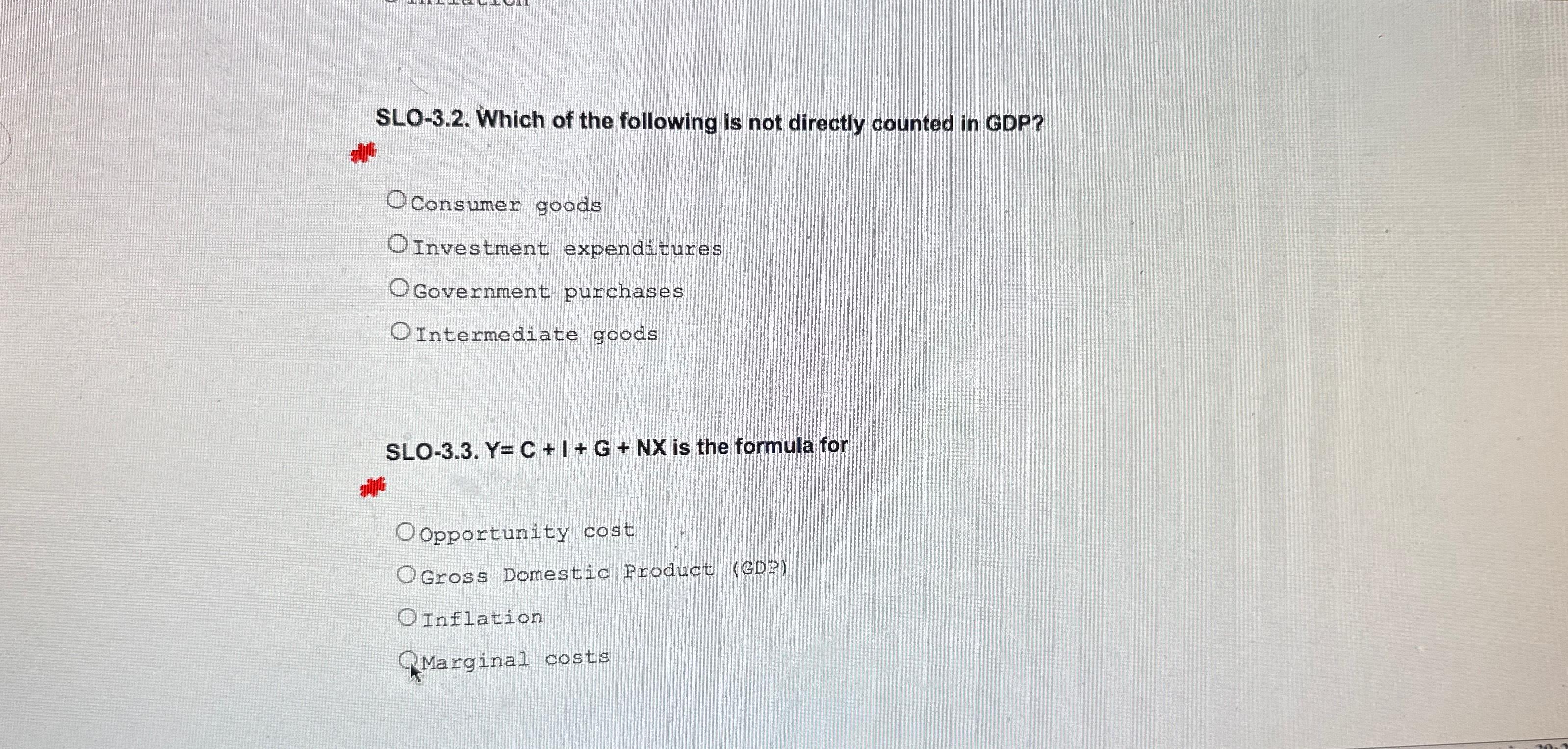 Solved SLO-3.2. ﻿Which of the following is not directly | Chegg.com