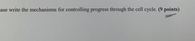 Solved ase write the mechanisms for controlling progress | Chegg.com