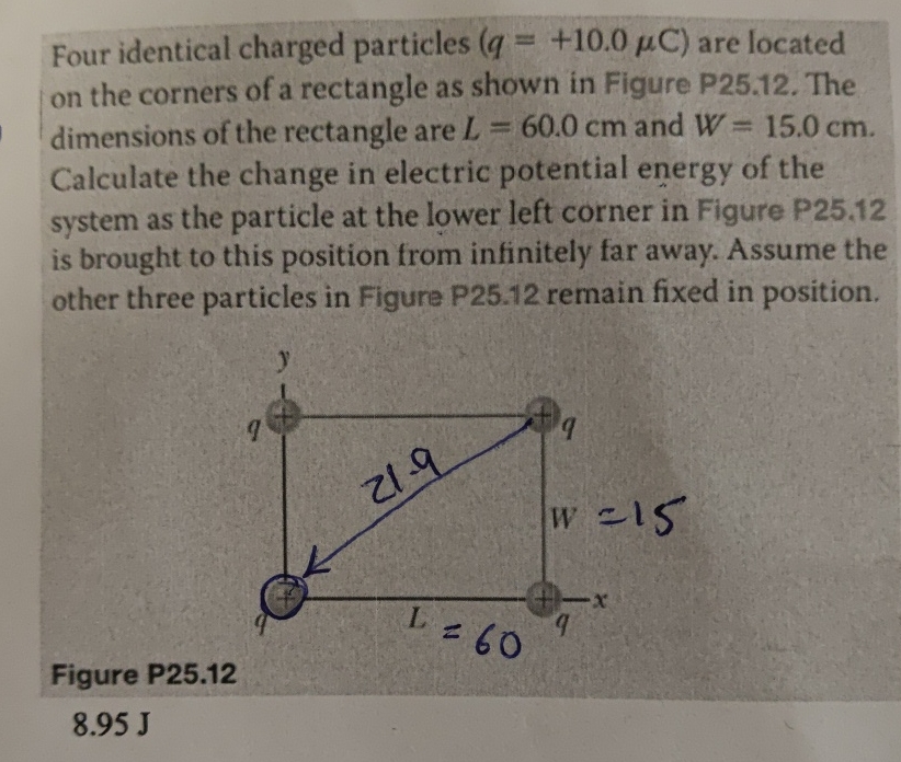 Solved Four identical charged particles | Chegg.com