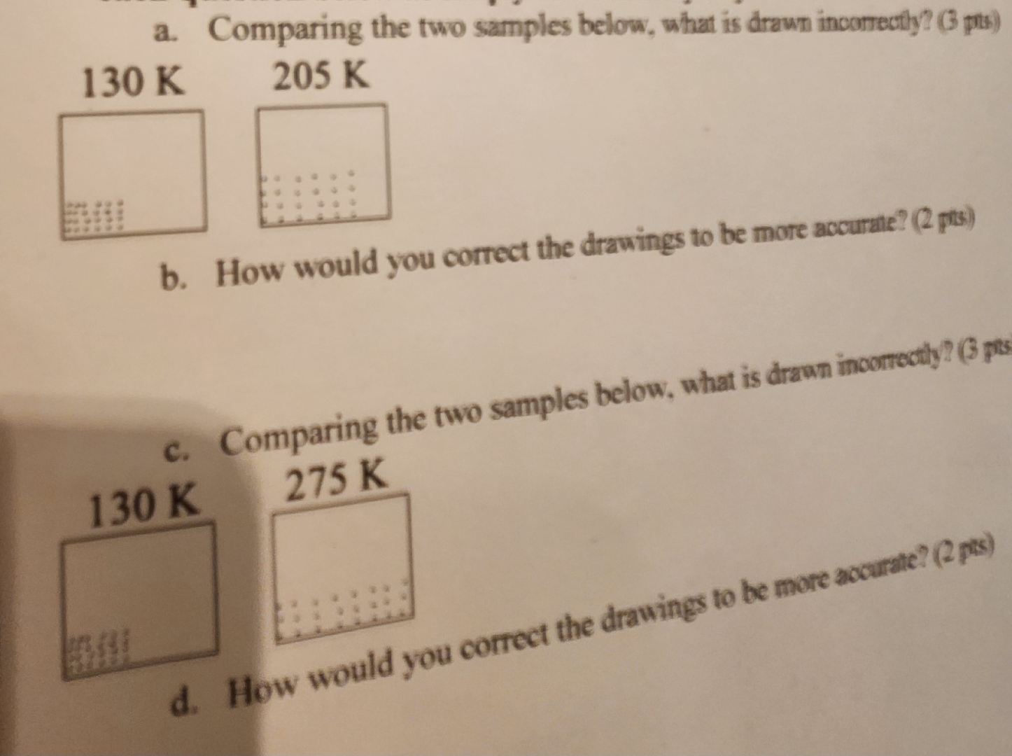 Solved a. ﻿Comparing the two samples below, what is drawn | Chegg.com