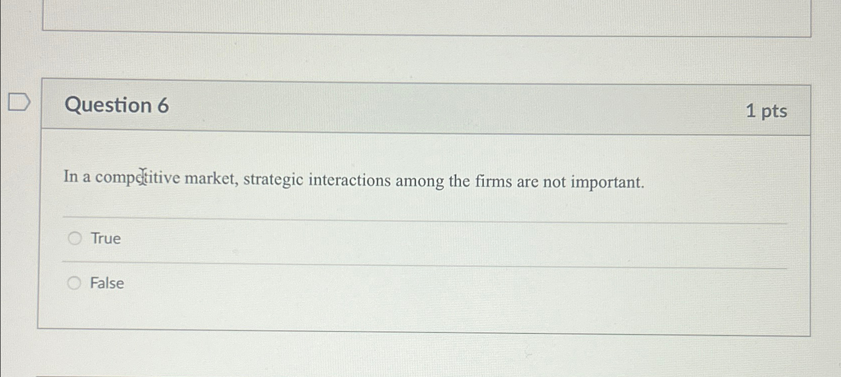 Solved Question 61 ﻿ptsIn a compectitive market, strategic | Chegg.com