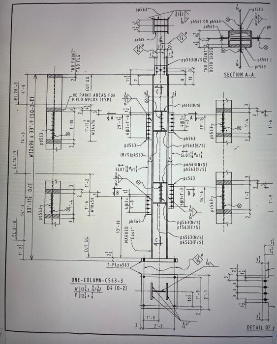 Solved the steel rope (rigging) to lift column will go thru | Chegg.com