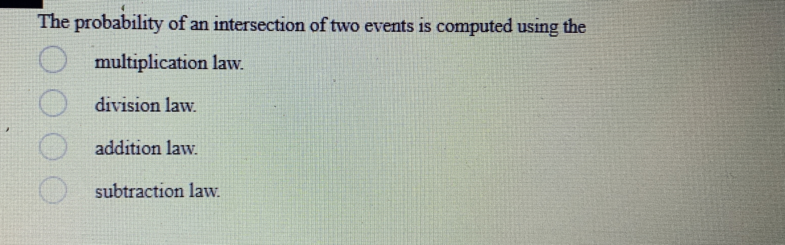 Solved The probability of an intersection of two events is | Chegg.com