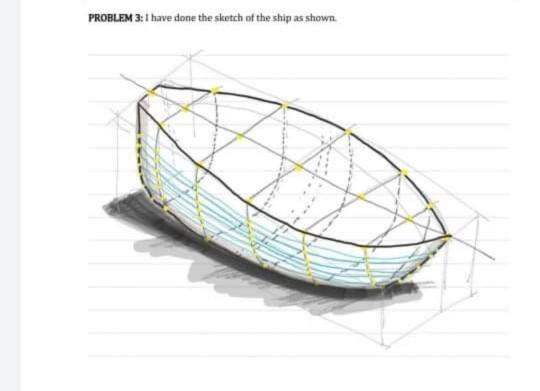 Solved PROBLEM 3:1 have done the sketch of the ship as shown | Chegg.com