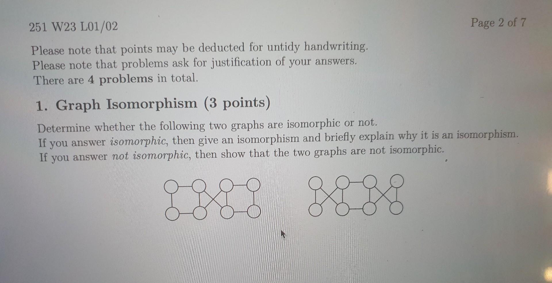 Solved Please note that points may be deducted for untidy | Chegg.com