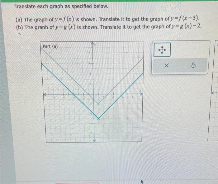 Solved Translate each graph as specified below. (a) The | Chegg.com