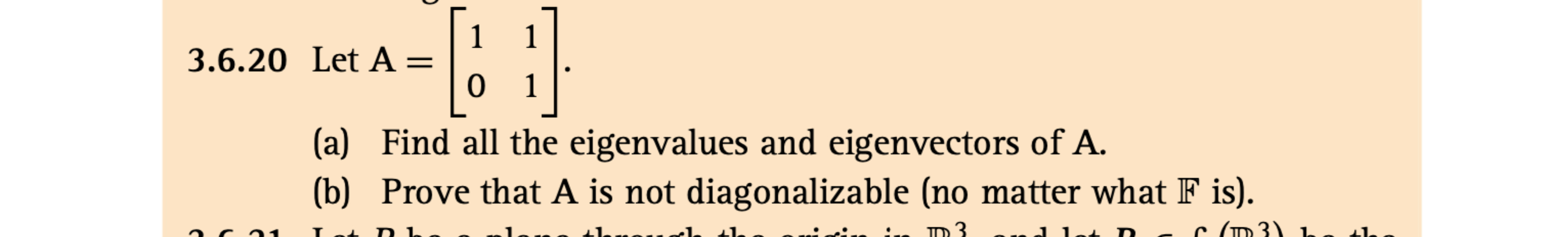 Solved 3.6.20 ﻿Let A=[1101].(a) ﻿Find all the eigenvalues | Chegg.com