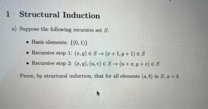 Solved Structural Induction a) Suppose the following | Chegg.com