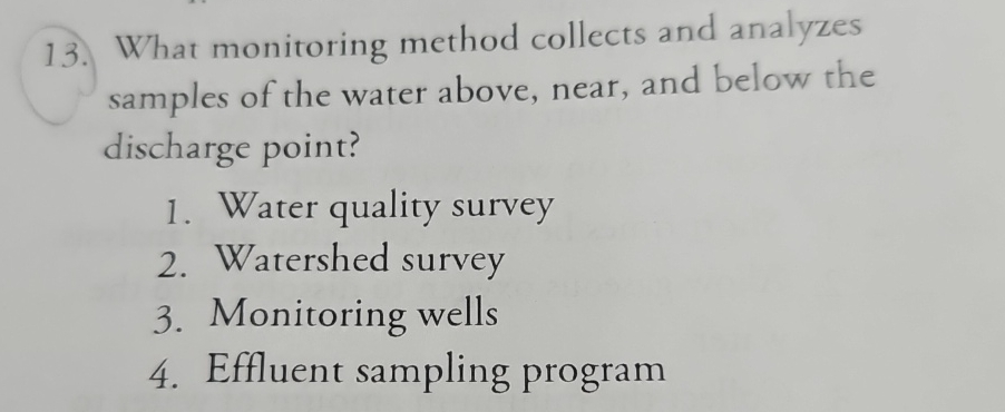 Solved What monitoring method collects and analyzes samples | Chegg.com