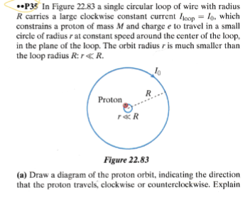 Solved **P35 In ﻿Figure 22.83 ﻿a single circular loop of | Chegg.com