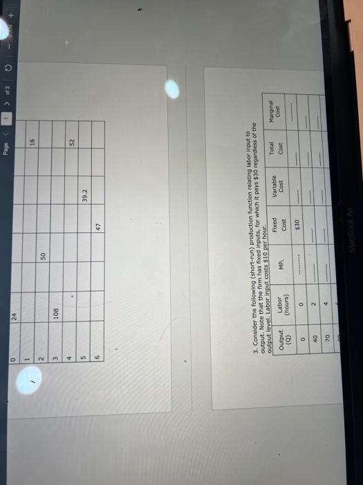 Solved Production Costs Analysis Assignment Total: 20 points | Chegg.com