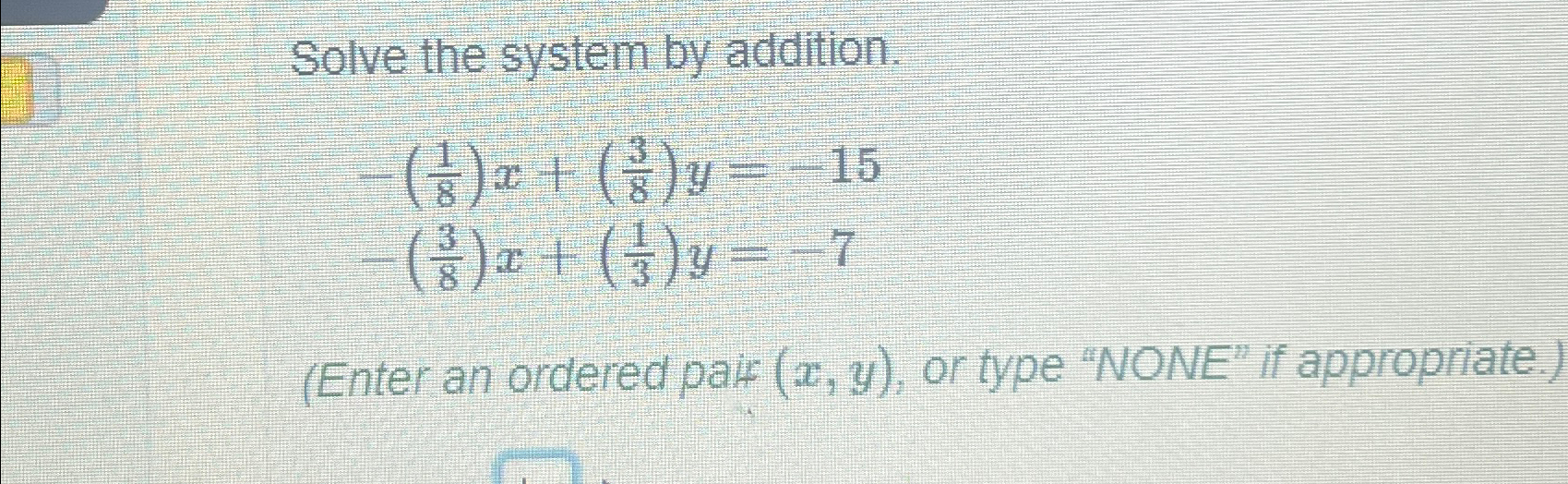 Solved Solve the system by | Chegg.com