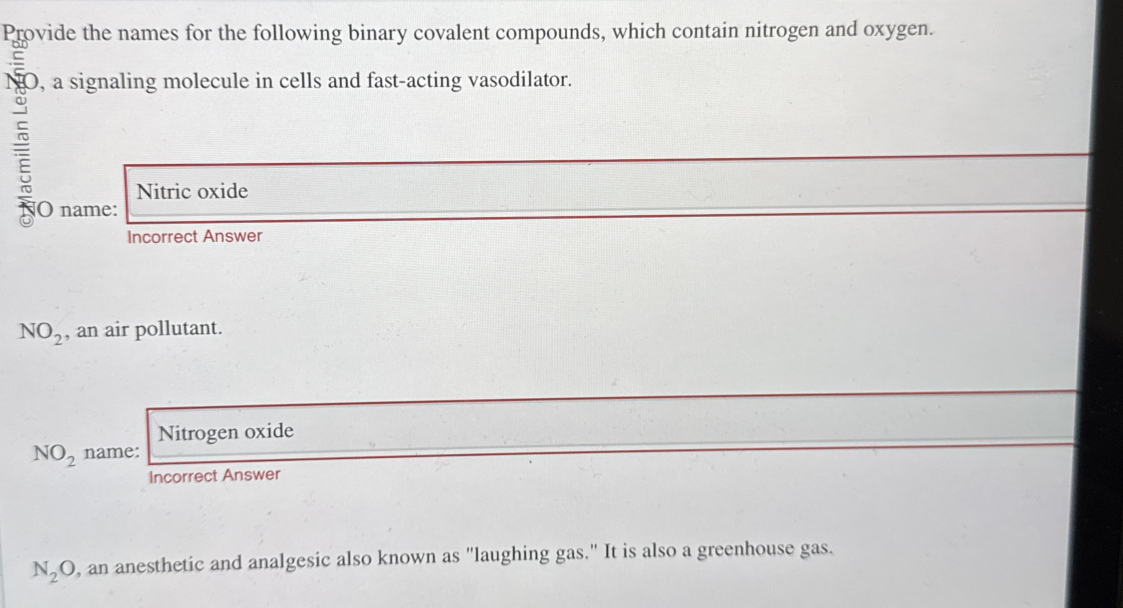 Solved Provide the names for the following binary covalent | Chegg.com