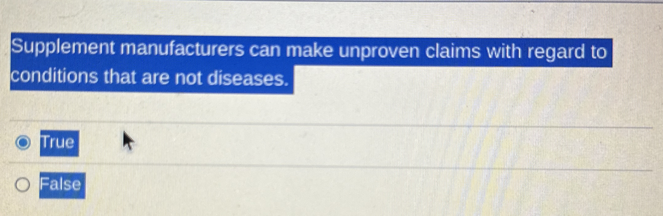 Solved Supplement manufacturers can make unproven claims | Chegg.com