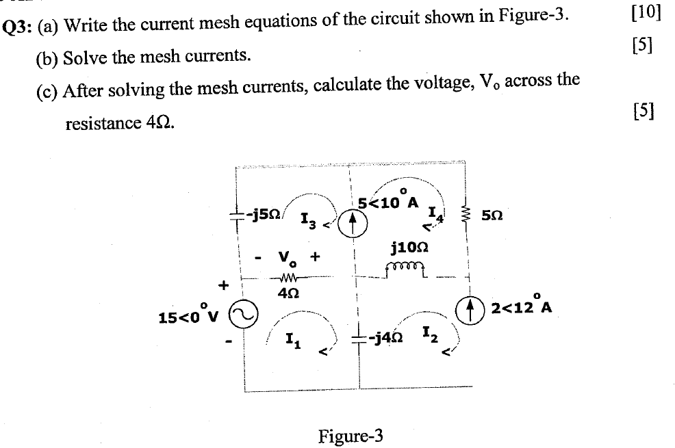 Solved 1) ﻿Write the current mesh equations of the circuit | Chegg.com