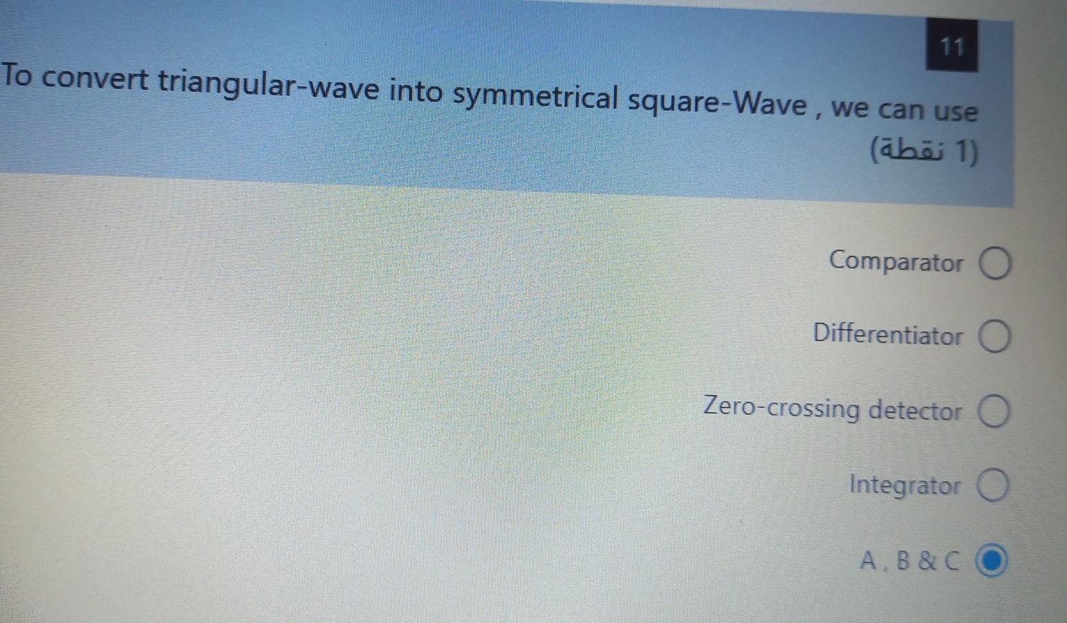 Solved 9 : To amplify high frequency signals, the best cct. | Chegg.com