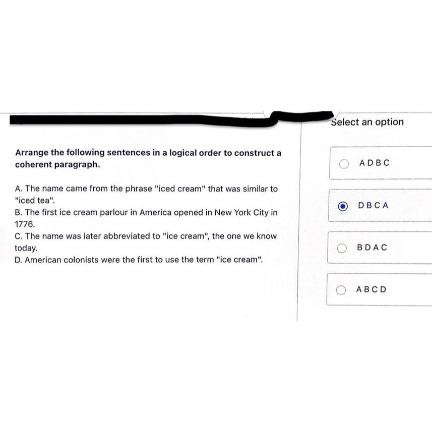 Solved Arrange the following sentences in a logical order to | Chegg.com