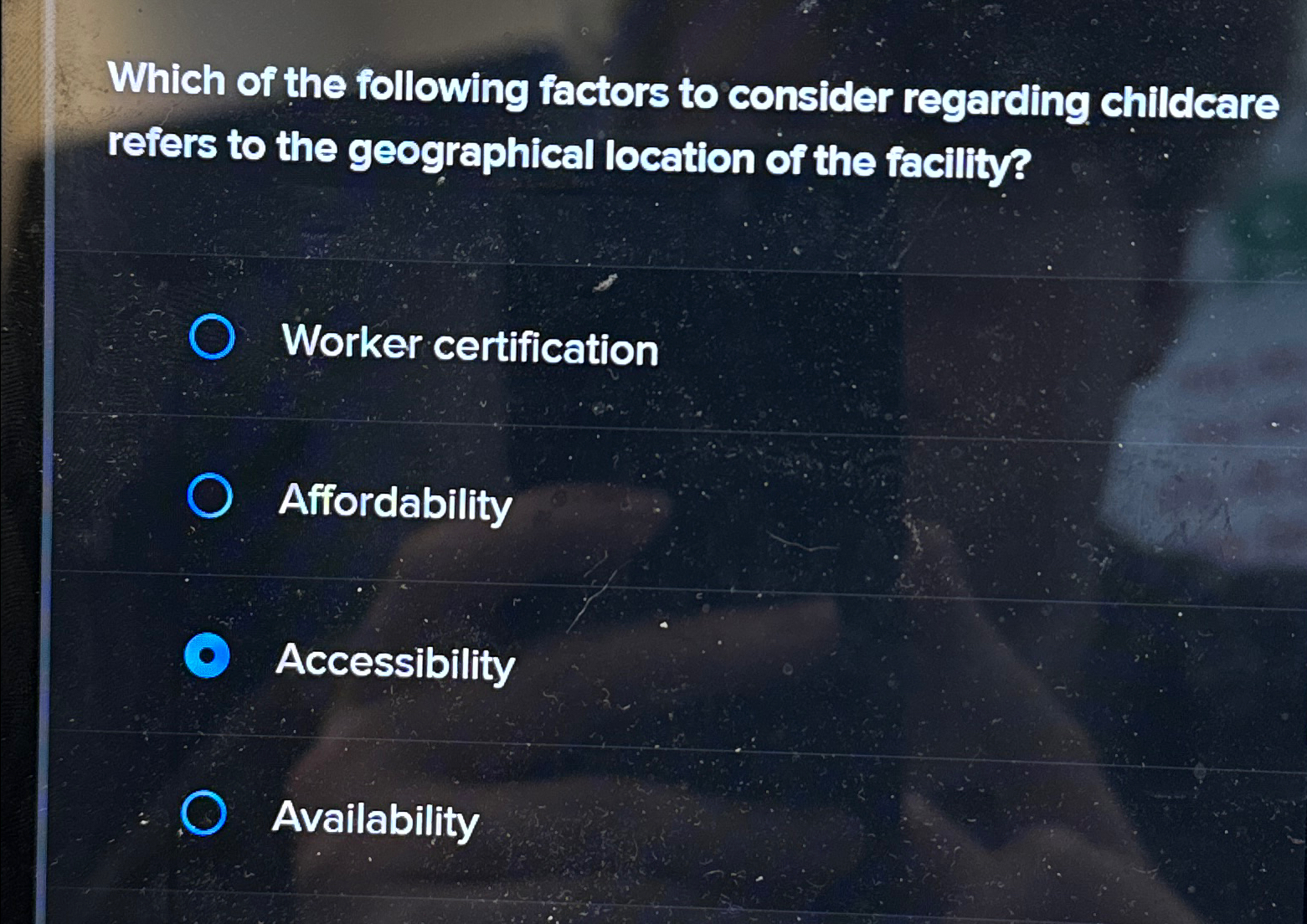 Solved Which of the following factors to consider regarding | Chegg.com