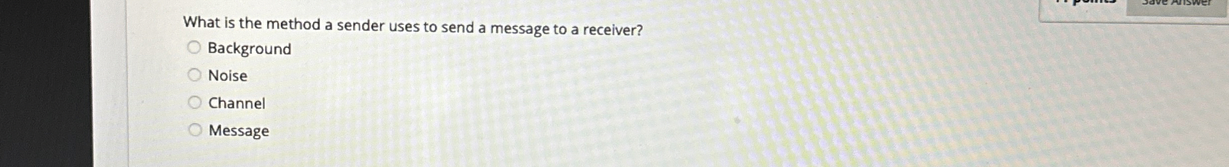 Solved What is the method a sender uses to send a message to | Chegg.com