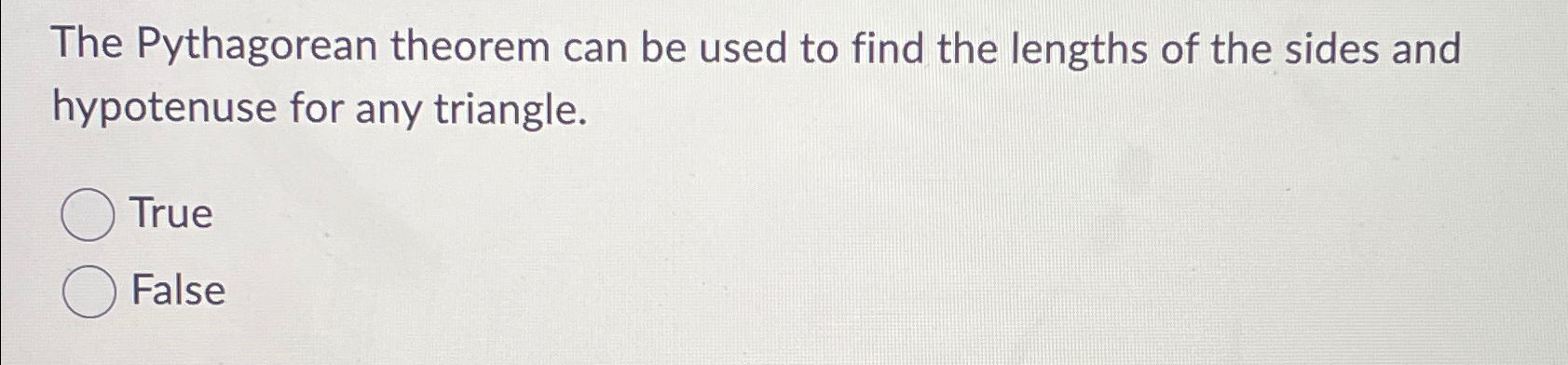 Solved The Pythagorean theorem can be used to find the | Chegg.com