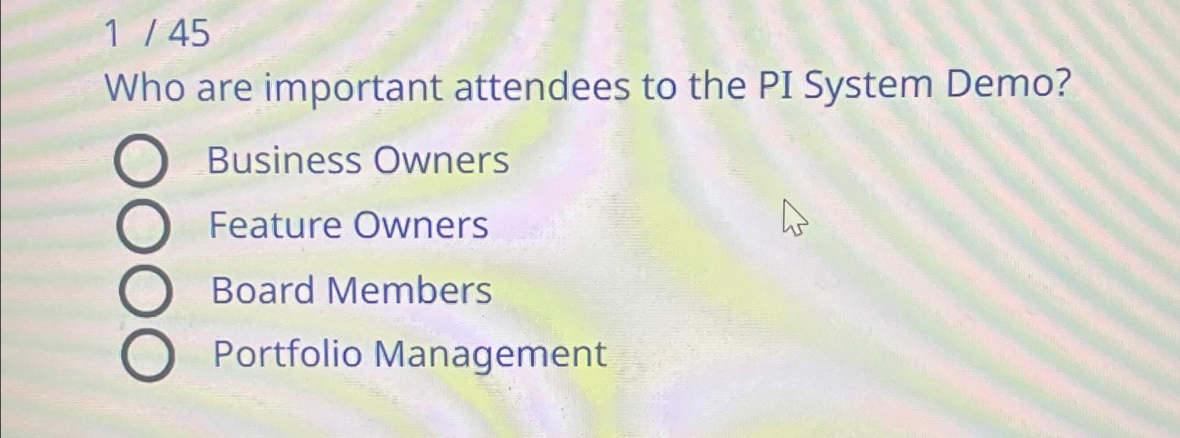 Solved 145Who are important attendees to the PI System | Chegg.com