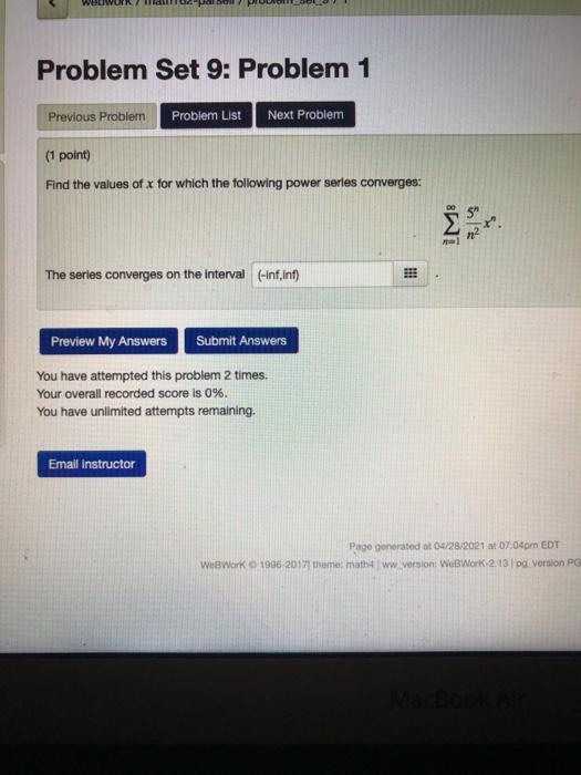 Solved Problem Set 9: Problem 1 Previous Probler Problem | Chegg.com Solved Problem Set 9: Problem 1 Previous Probler Problem | Chegg.com