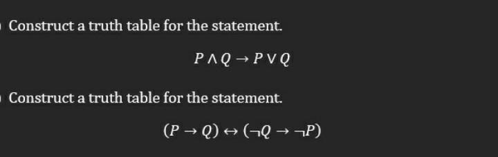 Solved Construct a truth table for the statement. PAQ PVQ | Chegg.com