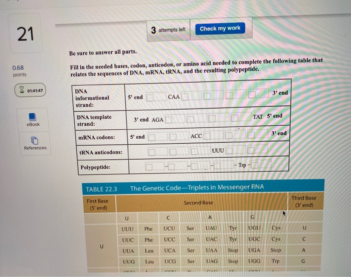Solved 3 attempts left Check my work Be sure to answer all | Chegg.com