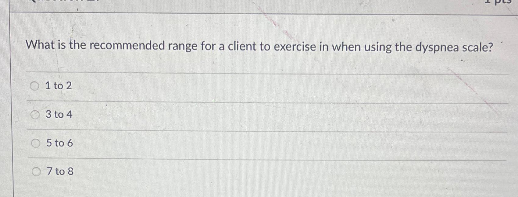 Solved What is the recommended range for a client to | Chegg.com