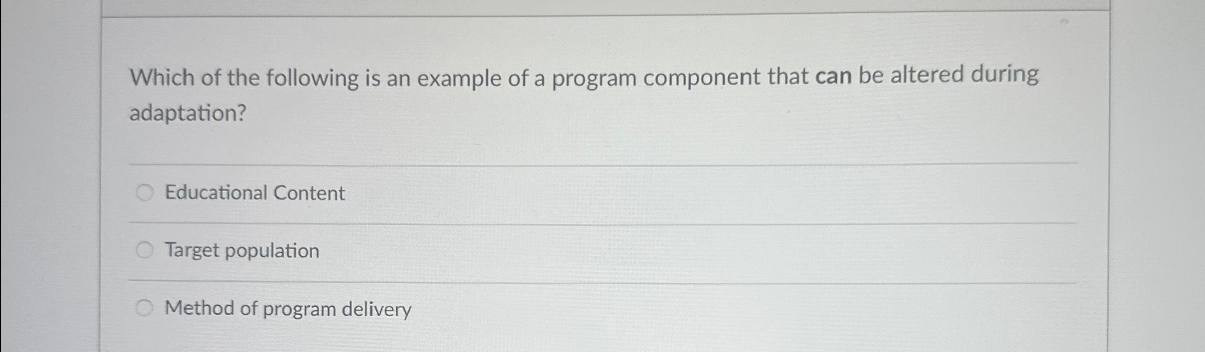 Solved Which of the following is an example of a program | Chegg.com
