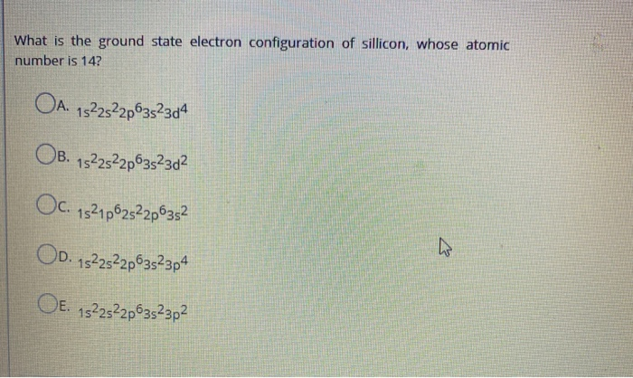 Solved What is the ground state electron configuration of | Chegg.com
