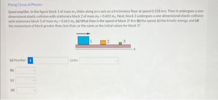 Solved Speed amplifier. In the figure block 1 of mass m1 | Chegg.com