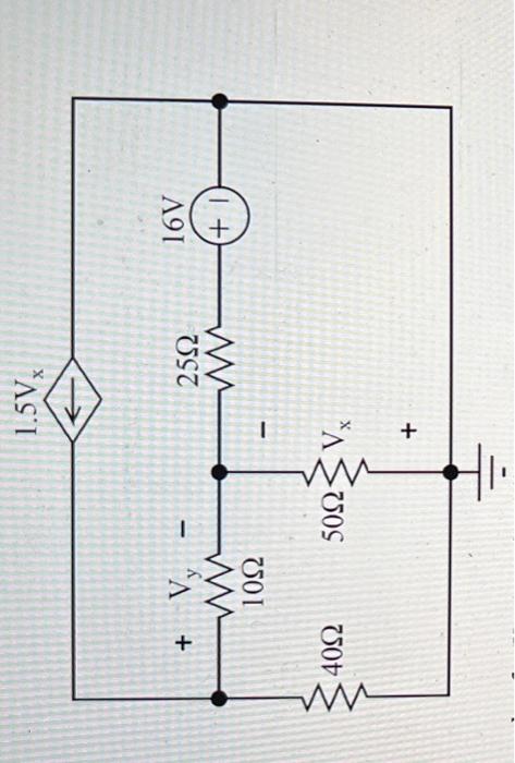 Solved Determine the value for Vy using the following three | Chegg.com