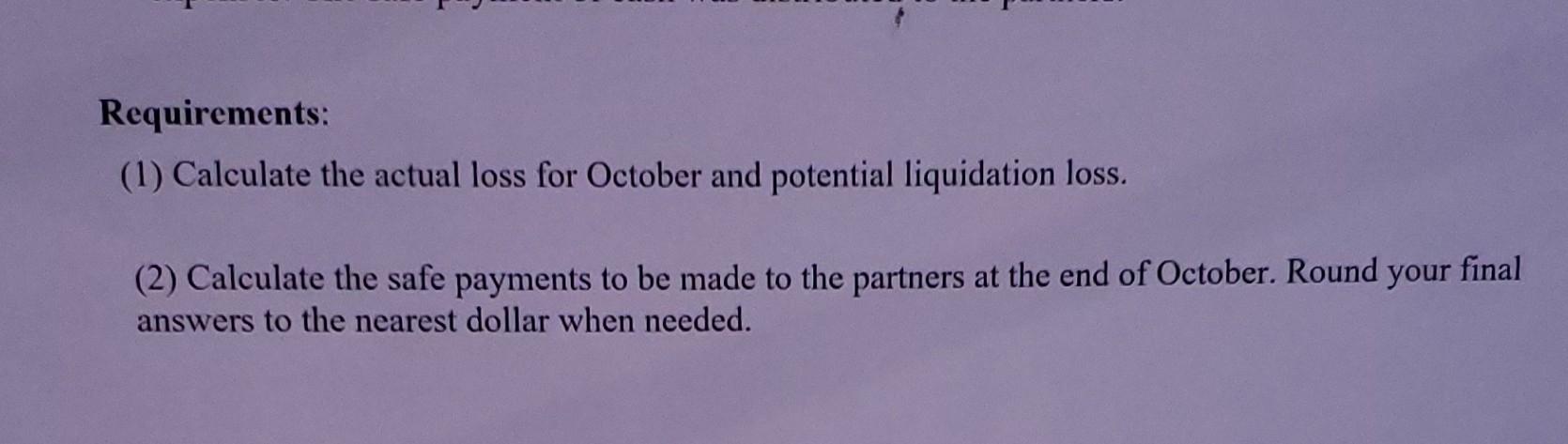 On October 1, 2022, the partners of Grace, Kyle, and | Chegg.com