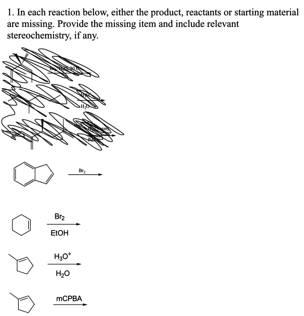 Solved In each reaction below, either the product, reactants | Chegg.com