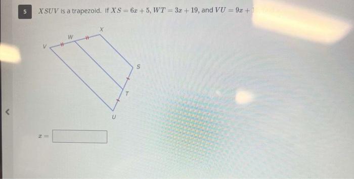 Solved GHIJ is an isosceles trapezoid. If m∠J=4x−4, find | Chegg.com